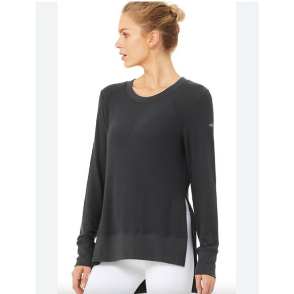 ALO Yoga | Tops | Alo Yoga Long Sleeve High Low Crew Neck Long Sleeve ...